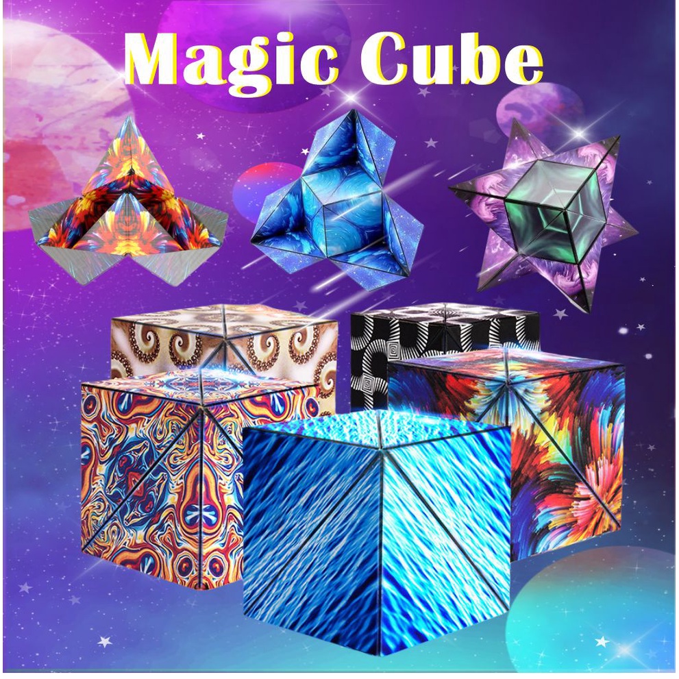 Jual Mainan Puzzle Kubus Magic Magnetik 3D Berubah Bentuk 72 Bentuk ...