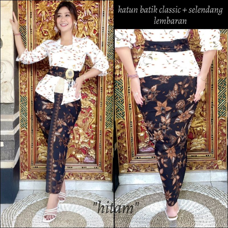 Jual kamen batik classic + selendang lembaran | Shopee Indonesia