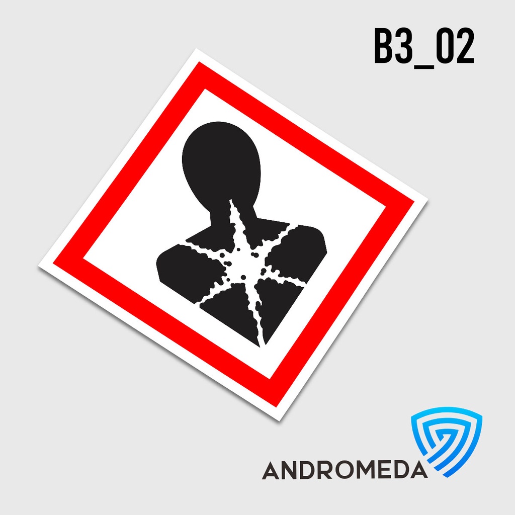 Jual Safety Stiker Poster Label B3 : Karsinogenik ( Carcinogenic ...