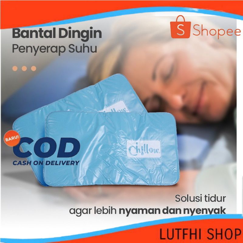 Jual [COD] Bantal Dingin Gel Solusi Tidur Nyenyak Cool Pillow Chillow ...