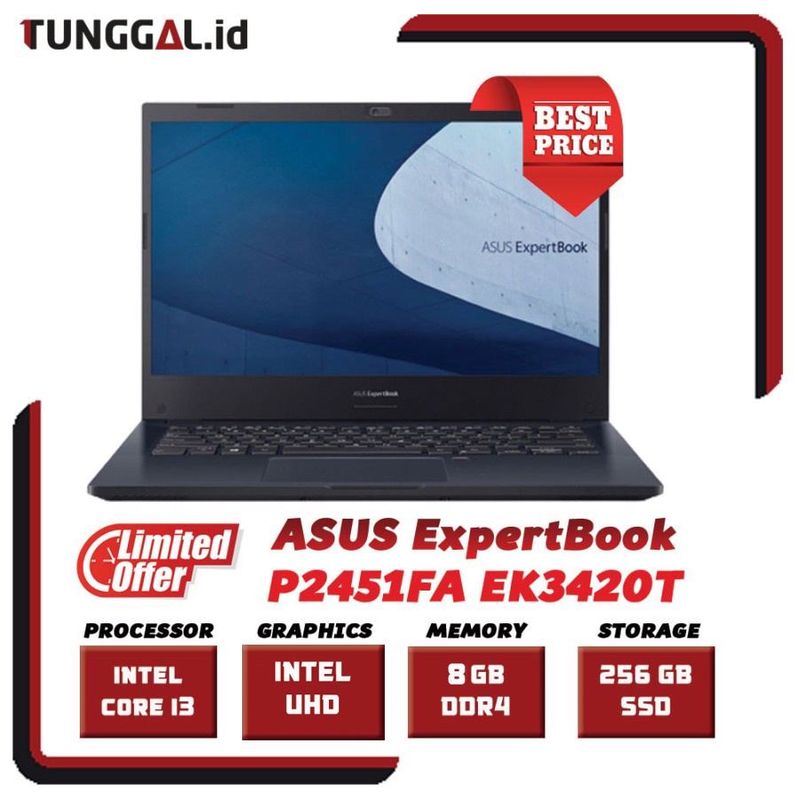 Jual Asus P2451FA EK3420T | Core i3 10110U 8GB 256ssd 14 FHD W10 ...