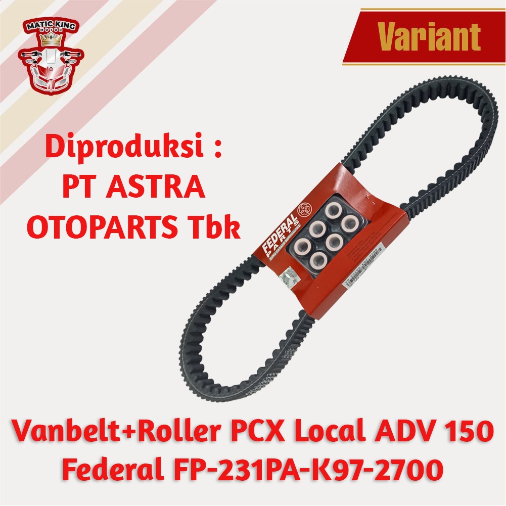 Jual Vanbelt v belt van belt fanbelt kit set assy roller Vario 110 125 150 karbu injeksi Bohlam ...