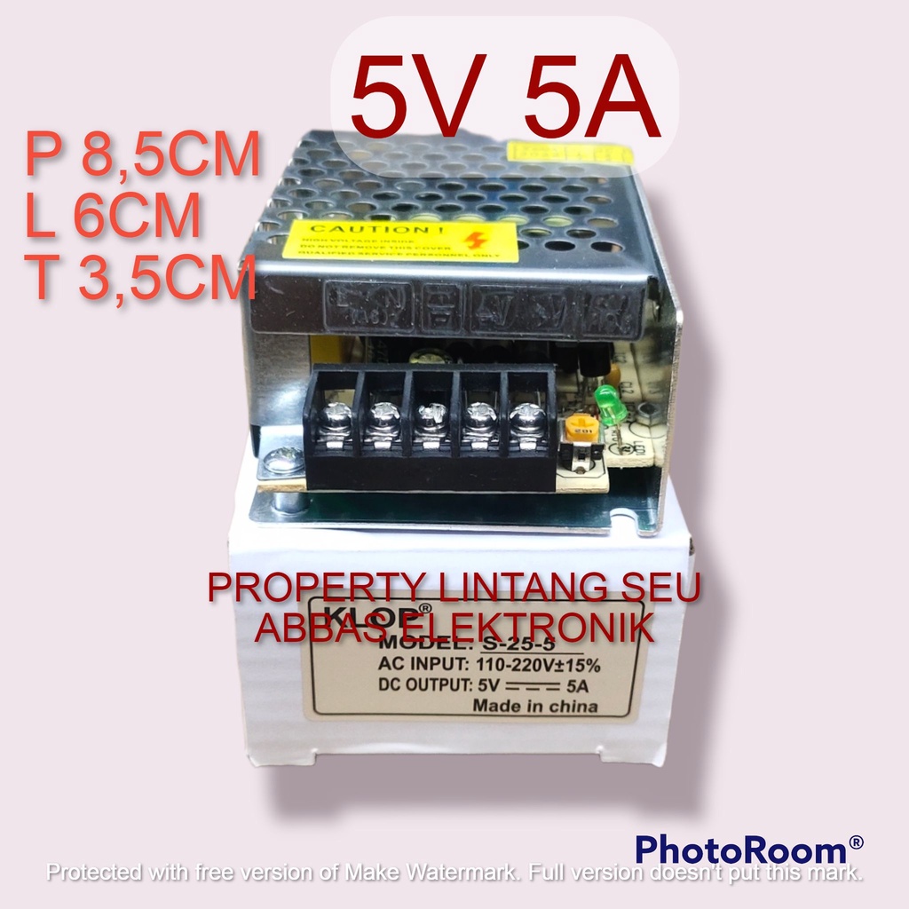 Jual POWER SUPPLY ADAPTOR KALENG 5V 5A 5V5A 5 VOLT 5 AMPERE | Shopee Indonesia