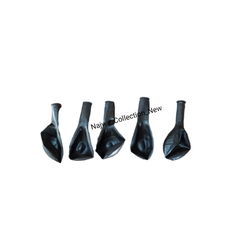 Jual (1 pcs) Balon Latex Doff Warna Hitam 12 Inch // Balon Latex Bijian ...