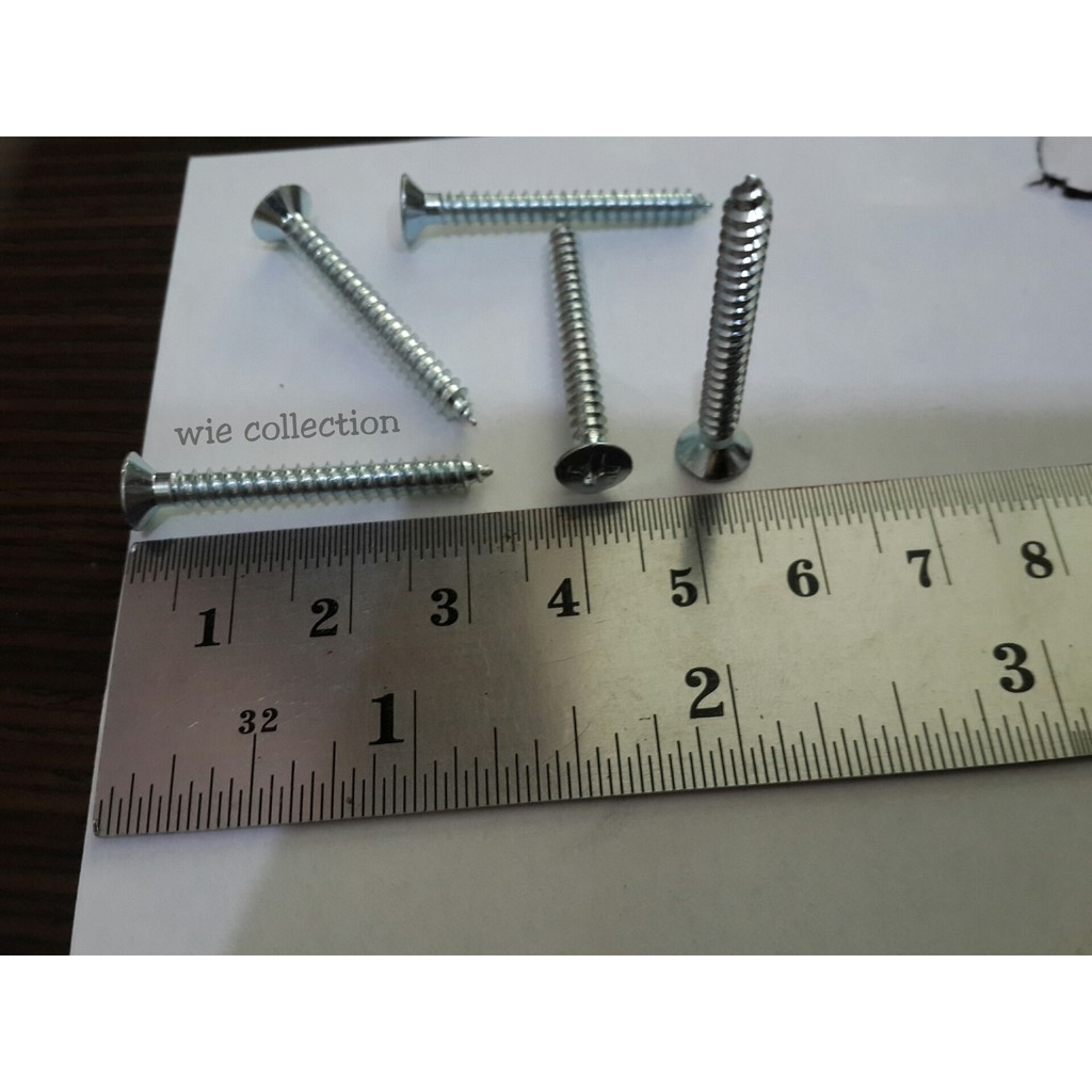 Jual SKRUP CACING 6MMX1-1/4" / TAPPING SCREW 6MMX1-1/4".1BKS ISI 50PCS ...