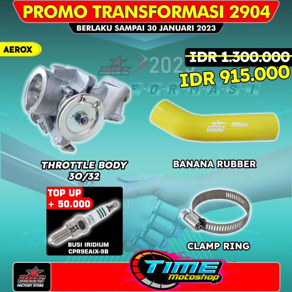 Jual THROTTLE BODY TB BRT & BANANA VELOCITY AEROX OLD / AEROX NEW 30 MM ...