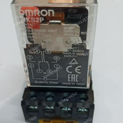 Jual RELAY OMRON ORIGINAL MKS2P 220V 8 PIN + SOKET | Shopee Indonesia