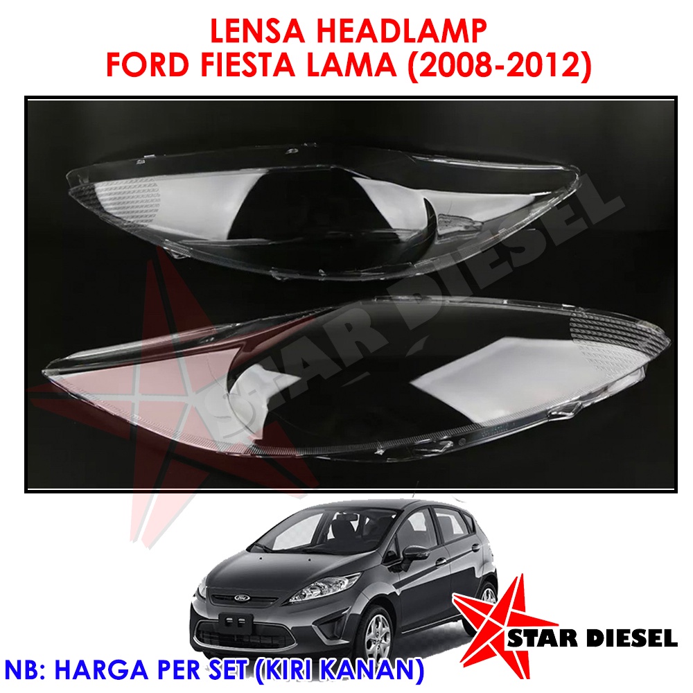 Jual HEAD LAMP LENSA MIKA FORD FIESTA LAMA LAMPU BESAR FORD FIESTA LAMA ...