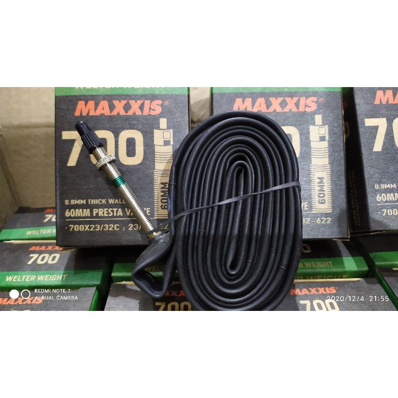 Jual ban dalam sepeda Road bike maxxis 700x23/32c presta 60mm. Ban ...