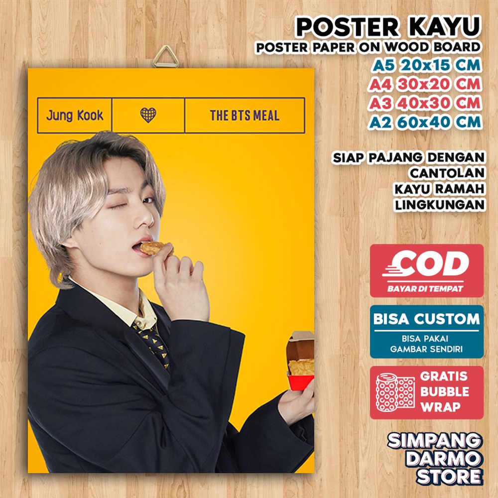 Jual Poster Kayu McDonald Hiasan Dinding Mcd Logo Popular Viral Hype ...