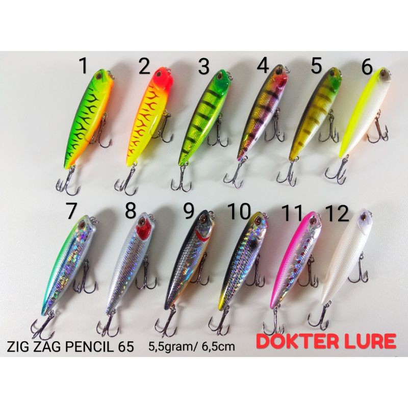 Jual LURE ZIG ZAG PENCIL 65 5.5gr 6.5cm Floating WTD Umpan Casting UL Ultralight | Shopee Indonesia
