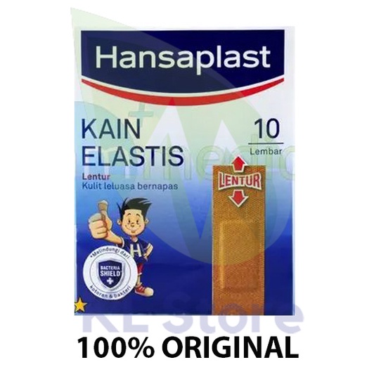 Jual HANSAPLAST KAIN ELASTIS 10 LEMBAR PLESTER LUKA ANTI INFEKSI ...