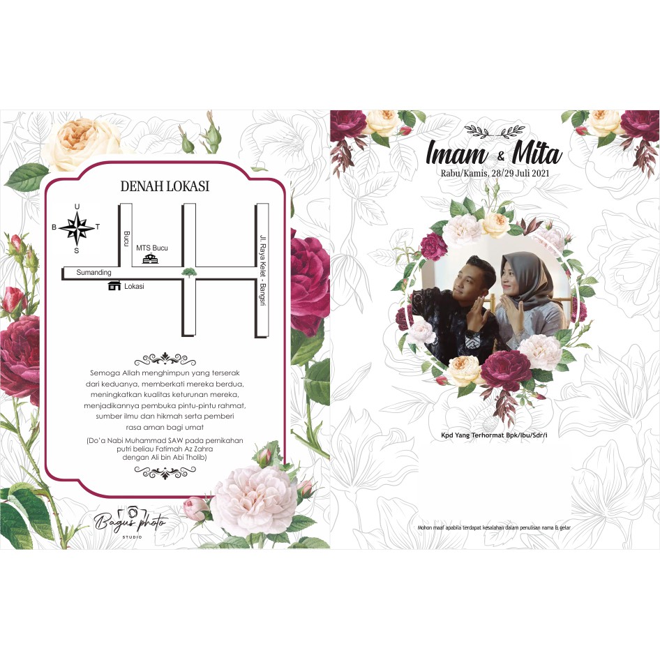 Jual UNDANGAN PERNIKAHAN DENGAN FOTO, UNIK, ELEGAN, WEDDING INVITATION ...