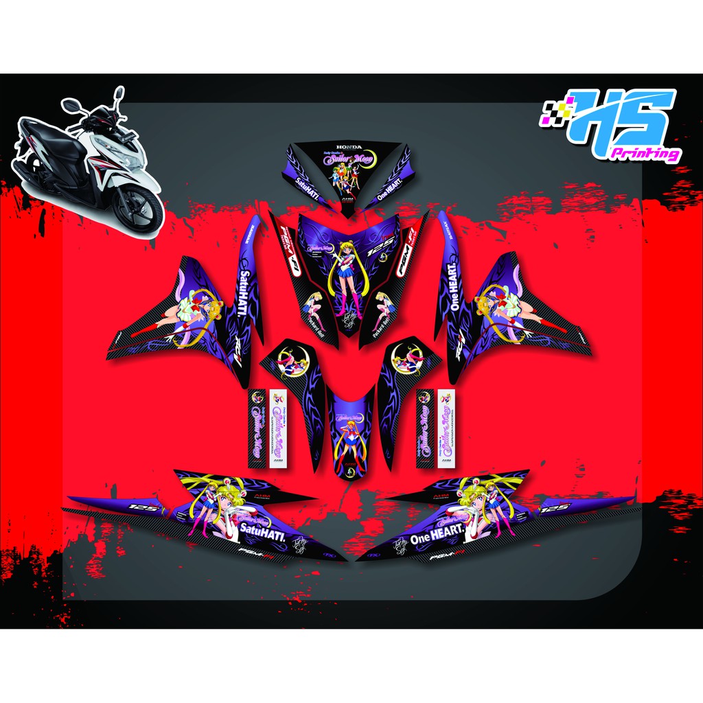 Jual decal sticker vario tecno 125 SAILOR MOON | Shopee Indonesia