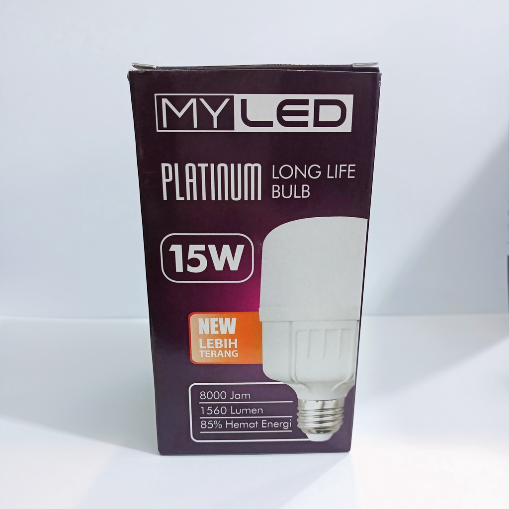 Jual Lampu LED 15 Watt Putih Myled Platinum 15W Bohlam LED 15w Daylight ...