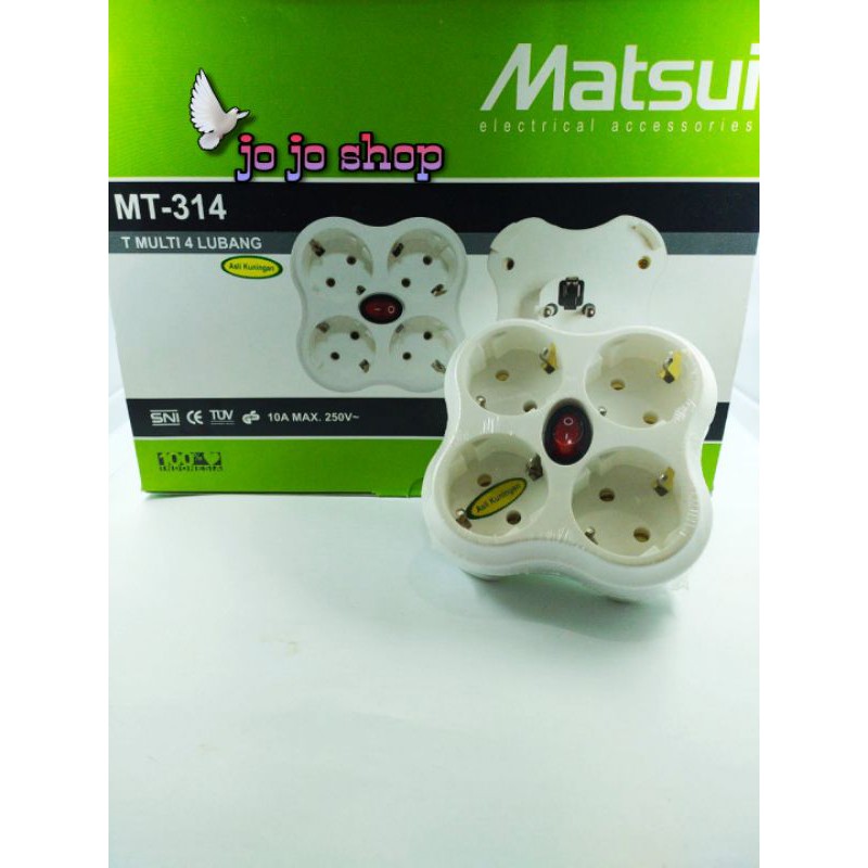 Jual T Multi Colokan Listrik Lubang 4+saklar/stop kontak out 4 in 1 ...