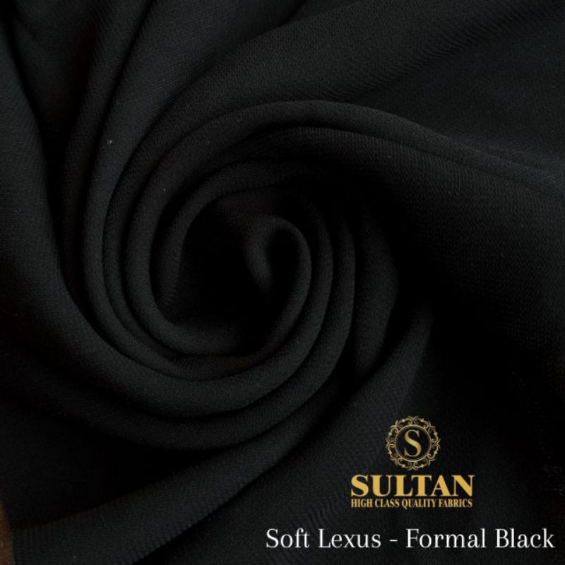 Jual kain sultan soft lexus formal black (per setengah meter) | Shopee ...