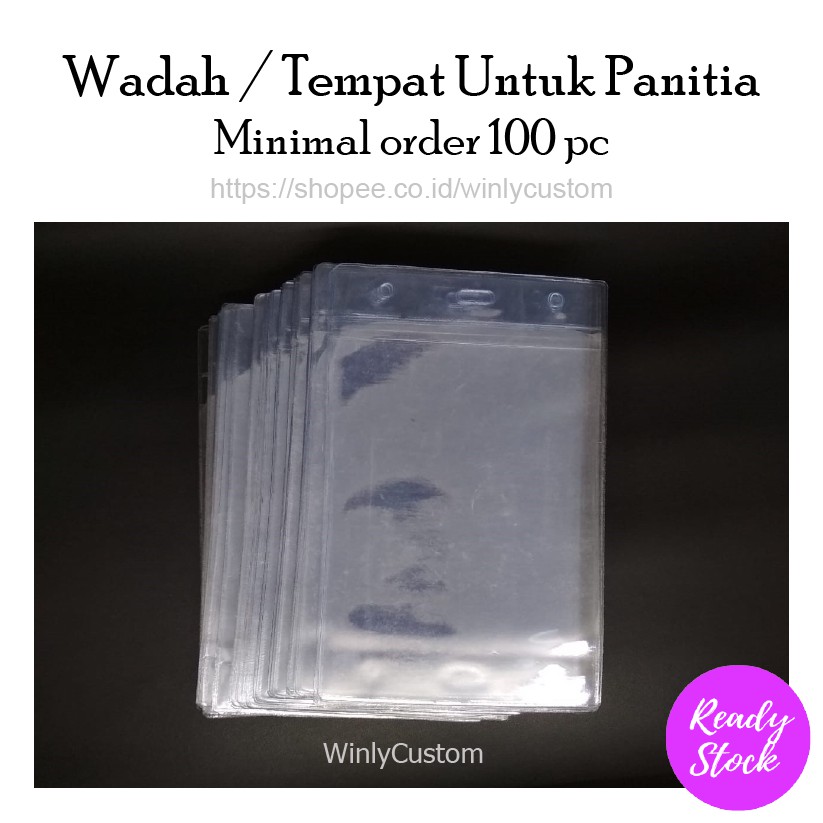 Jual Wadah Plastik Panitia/Name Tag/Tanda Peserta Seminar Uk 10 x 13,5 ...