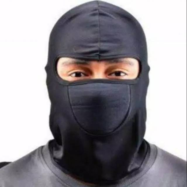 Jual [ Isi 12 ] Topeng ninja hitam polos full pace | Shopee Indonesia