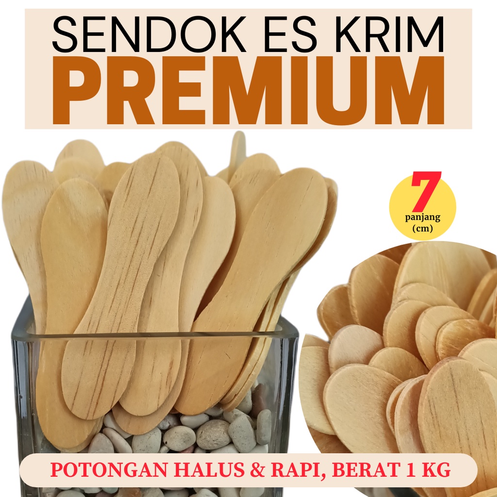 Jual SENDOK ICE CREAM - KAYU ICE CREAM | Shopee Indonesia