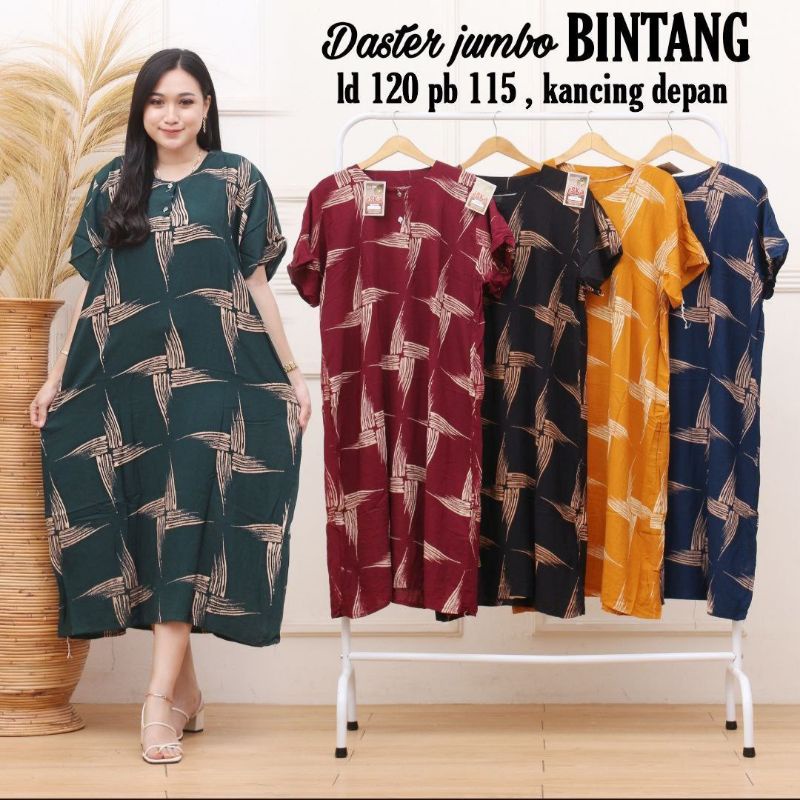 Jual DASTER JUMBO LD 120 CM KANCING DEPAN BUSUI BUMIL BAHAN RAYON ADEM ...