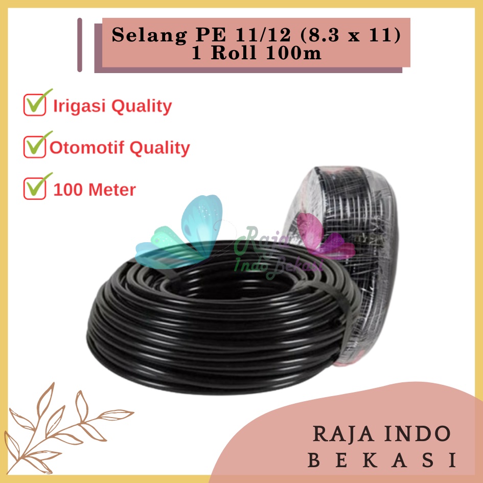 Jual 100 Meter Selang 11 12 MM 1 Rol 100M Selang Pe 11 12 Mm Hidroponik ...