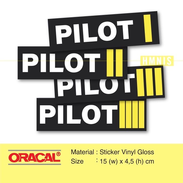 Jual Sticker Pilot Kotak, Cutting Sticker Pilot, Sticker Bar Pilot ...