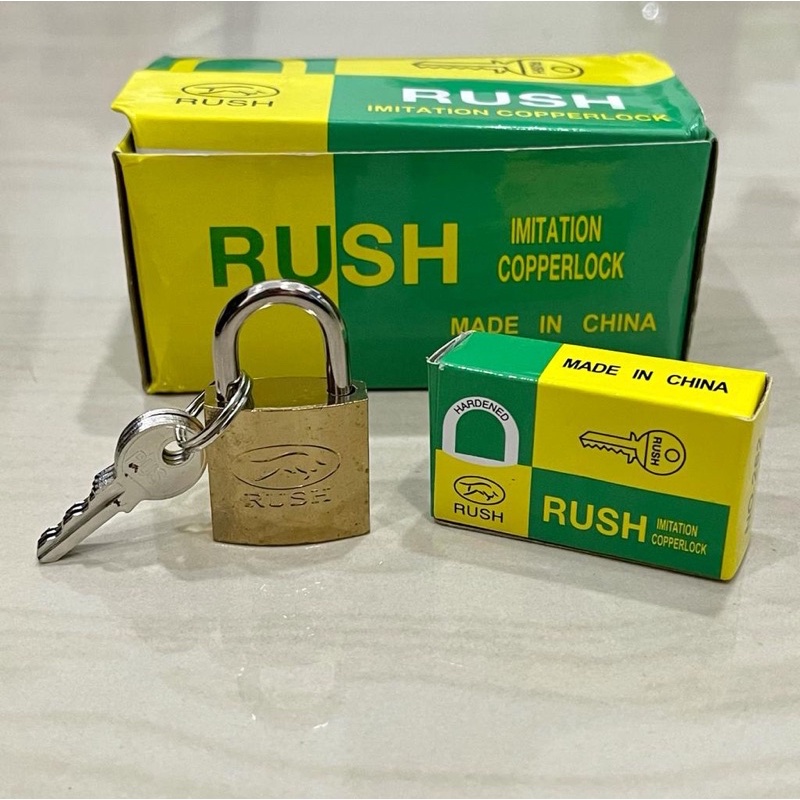 Jual rush kilat 25 mili Gembok kuning kilat 25mm RUSH padlock gembok ...