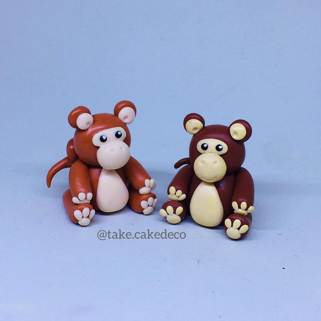 Jual Clay Animal Binatang Hiasan Kue Ultah Clay Topper Singa/Jerapah ...