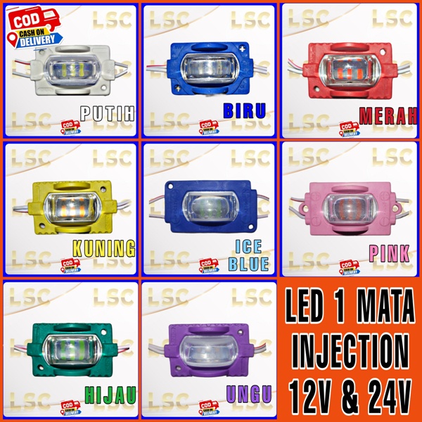 Jual Lampu led Injection 1 mata terang terbaru lampu kolong mobil truk ...