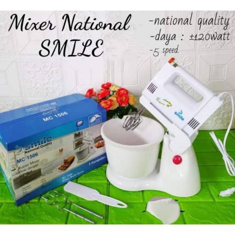 Jual STAND MIXER NATIONAL SMILE MC 1506 / MIXER KUE PUTAR / STAND MIXER ...