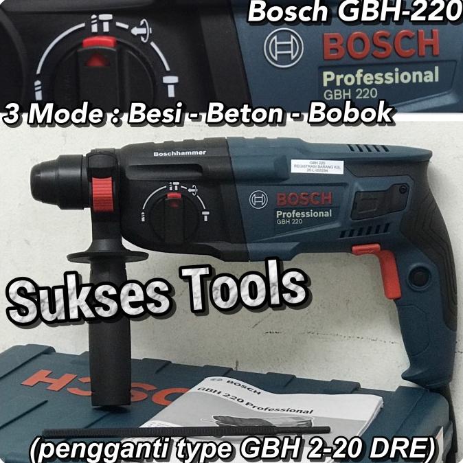 Jual Gbh 2-20 Dre Mesin Bor Bobok Beton Bosch Gbh2-20 Dre Rotary Hammer ...
