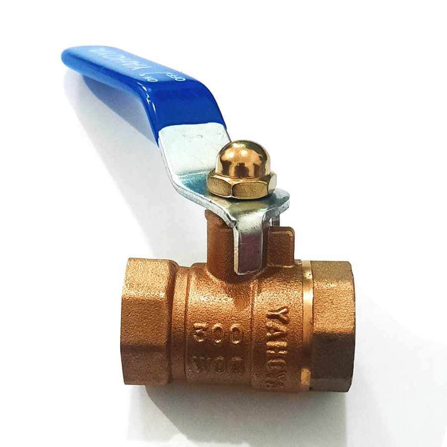 Jual Stop Kran Kuningan 1/2 inch Yahoya Ball Valve Brass 1/2 Inch Bal Valep | Shopee Indonesia