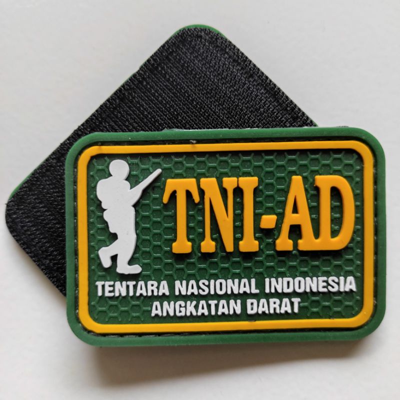 Jual patch rubber logo tni ad dasar hijau/rubber patch tni ad/tempelan ...