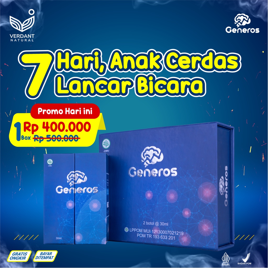 Jual Generos Multivitamin Otak Anak penambah kecerdasan atasi Speech ...