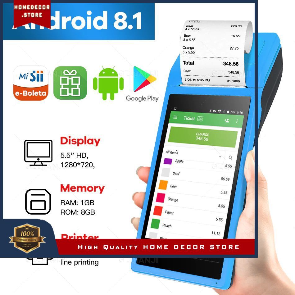 Jual PDA POS Handheld device Pos terminal built in thermal bluetooth ...