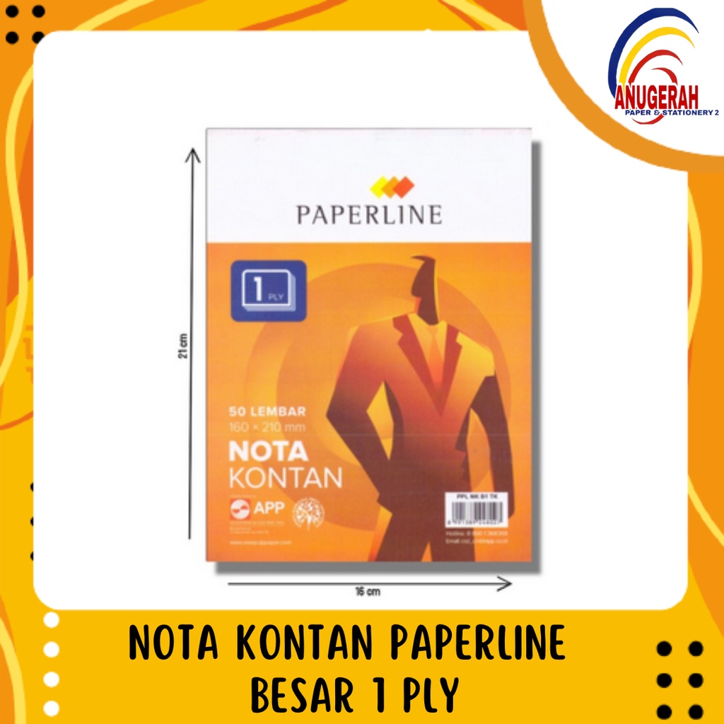 Jual PAPERLINE NOTA KONTAN BESAR 1 PLY (PCS) | Shopee Indonesia