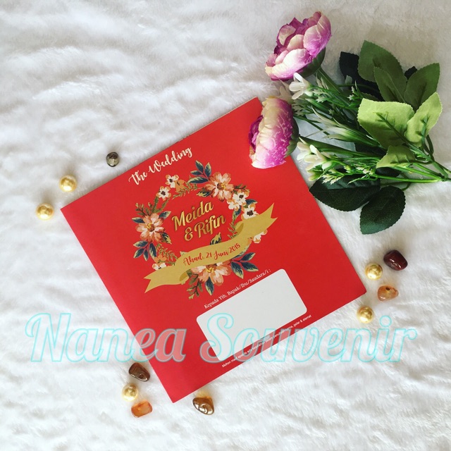 Jual Undangan/ undangan merah/ undangan nikah/ undangan full color ...