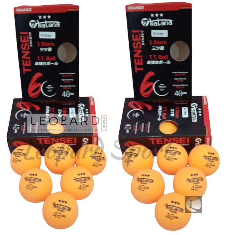 Jual Bola Pingpong Tenis Meja Tensei Katana isi 6 / 3Star Orange | Shopee Indonesia