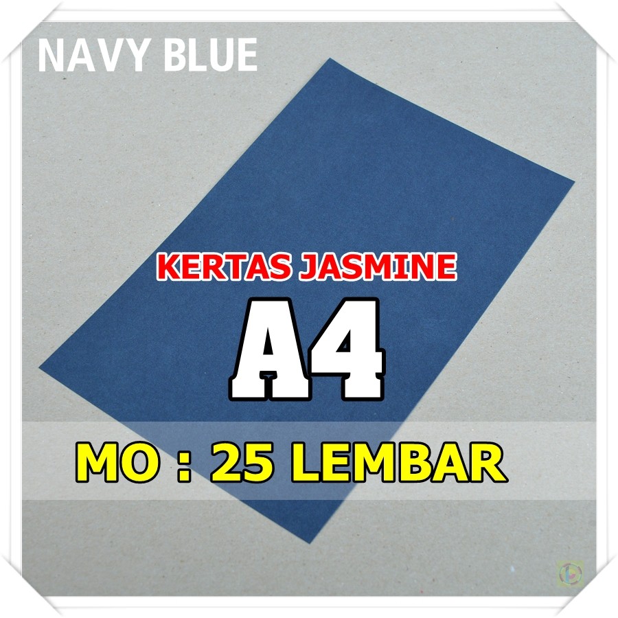 Jual [TERMURAH] Kertas Karton Jasmine / Paper Flower A4 NAVY BLUE BIRU ...