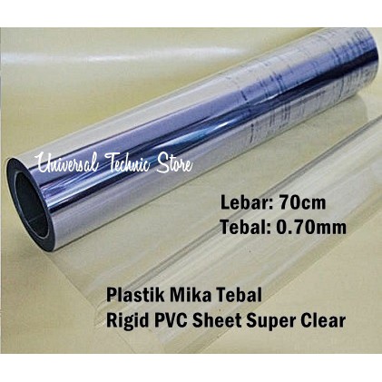 Jual Plastik Mika Kaku Rigid PVC Super Bening Lebar 70cm Tebal 0,70mm | Shopee Indonesia