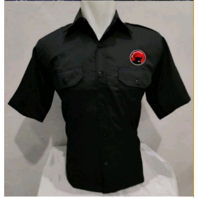 Jual KEMEJA PARTAI PDI PERJUANGAN HITAM | Shopee Indonesia