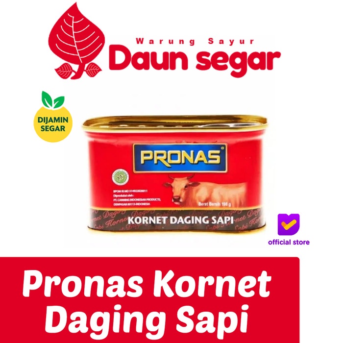 Jual Kornet Daging Sapi kornet sapi PRONAS 340gram daunsegar daun segar ...
