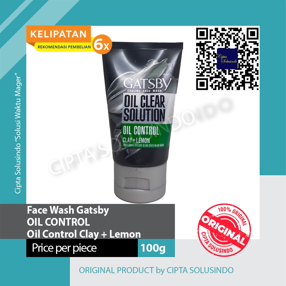 Jual Sabun Muka Facial Wash Gatsby Cooling Face Wash Oil Control 100g | Shopee Indonesia