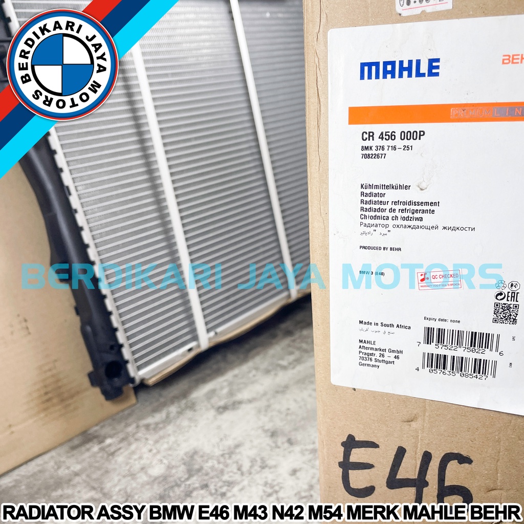 Jual RADIATOR ASSY BMW E46 M43 N42 N46 M52 M54 MERK MAHLE BEHR | Shopee ...