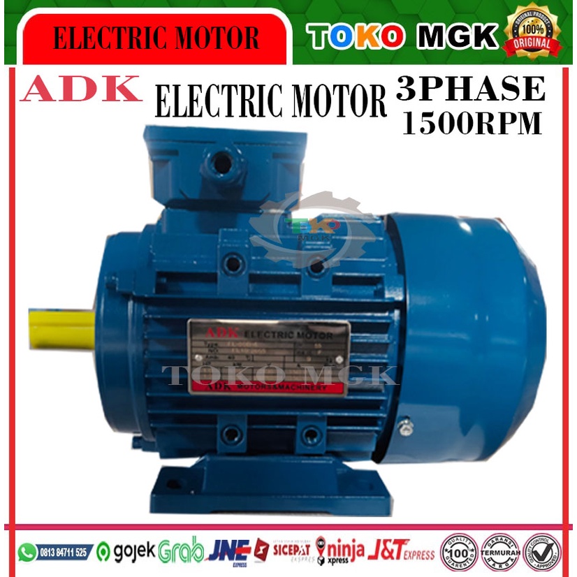 Jual ADK MOTOR 100L1-4 C/I 2.2KW 3HP 4P 1500RPM 3PH B3 ELECTRIC MOTOR ...