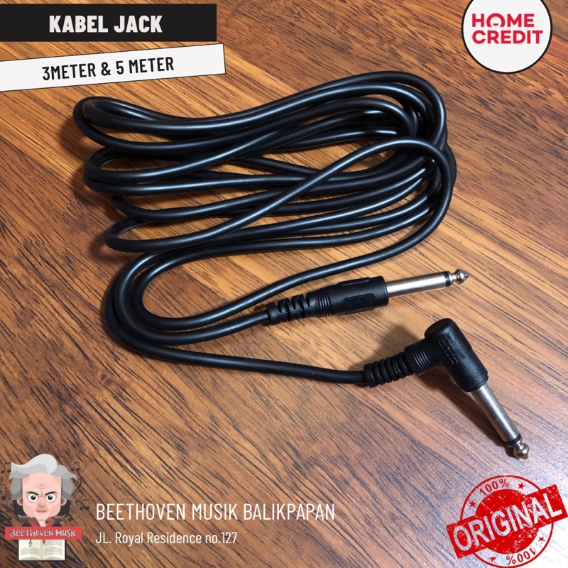 Jual kabel Jack gitar bass keyboard audio 6.5 mm 3meter | Shopee Indonesia