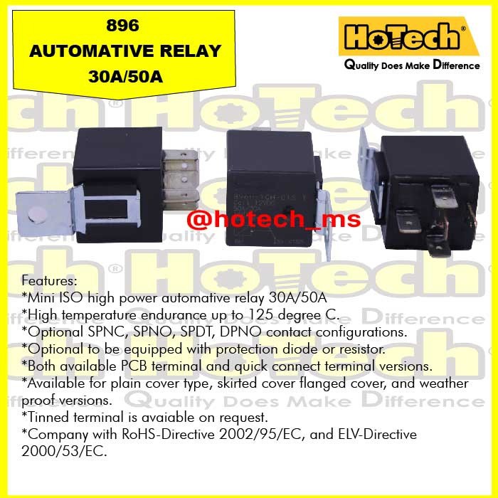 Jual Relay Song Chuan 30A/50A 12 Volt DC | Shopee Indonesia