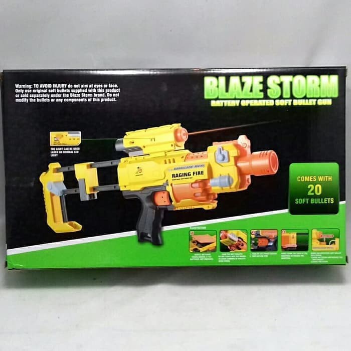 Jual OMTEPEN-MAINAN NERF GUN PISTOL BLAZE STORM GA PAKE KOKANG LAGI ...