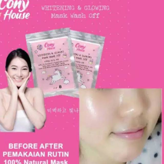 Jual Whitening and Glowing masker wajah Organik bubuk CONY HOUSE ...